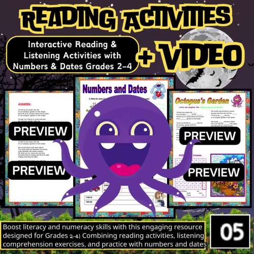 Interactive Reading & Listening Activities with Numbers & Dates Grades 2-4