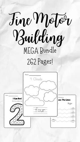 Fine Motor Activity Pages MEGA Bundle-262 No-Prep Pages! | TPT