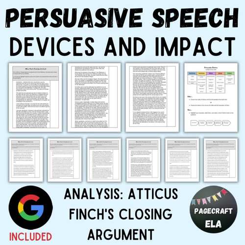 Analysis of Persuasive Devices in Atticus Finch's Closing Speech Argument