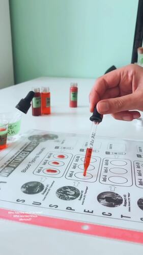 Blood Typing Mystery LAB Forensic Blood Typing LAB by MsBioArtTeacher
