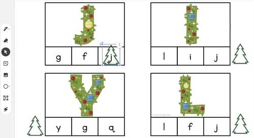 Lower case upper case letter match themed Slides activity bundle