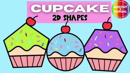 Cupcake Shape Clipart | 2D Shape Math Clipart for Shape Recognition ...