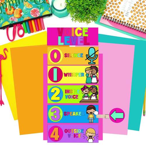 Voice Level Chart Classroom Behavior Management System FLASH $1 DEAL