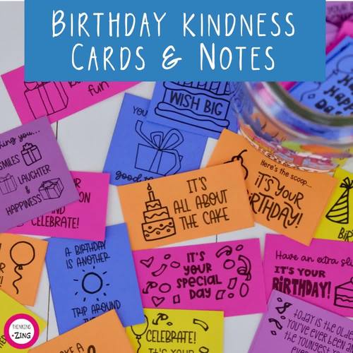 Student Birthday Activity - Happy Birthday Cards & Class Gift for Student