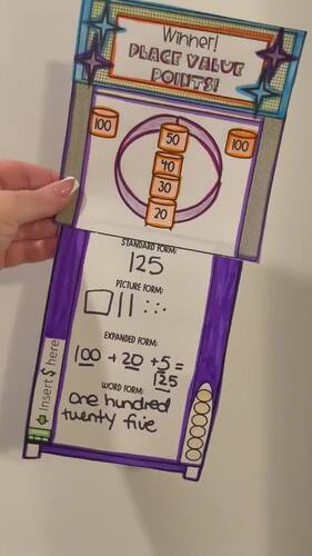 Math Place Value Craft Arcade Game by The Teaching Diva Corner | TPT