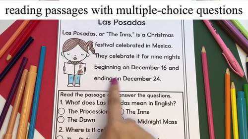 Las Posadas Reading Comprehension Worksheets and Google Slides™ Activity