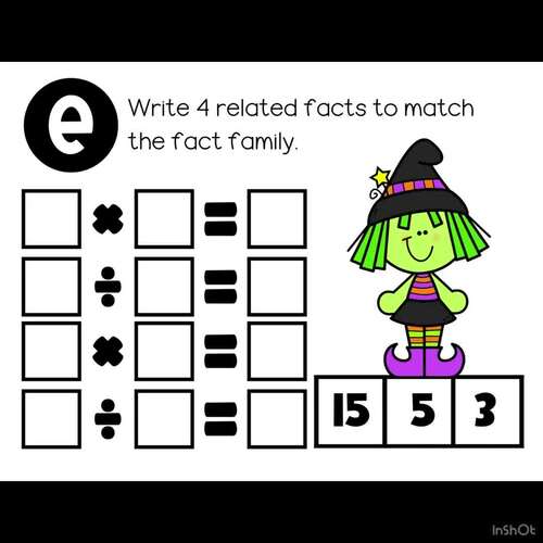 Halloween Multiply and Divide by 2’s, 5’s, & 10’s Math Task Cards