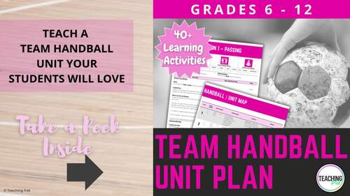 Physical Education European Team Handball Unit and Lesson Plans ...