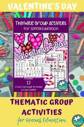 Valentine's Day Thematic Unit for Preschool, Elementary, and Special ...