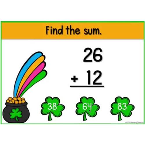 Two Digit Addition | St. Patrick's Day Math Boom™ Cards by Learning ...