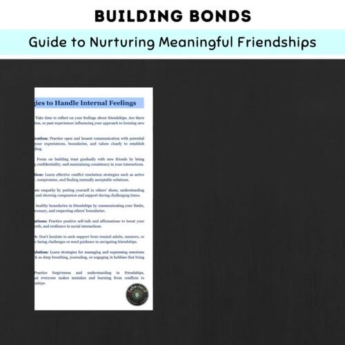 Building Bonds: A Guide to Nurturing Meaningful Friendships | TPT