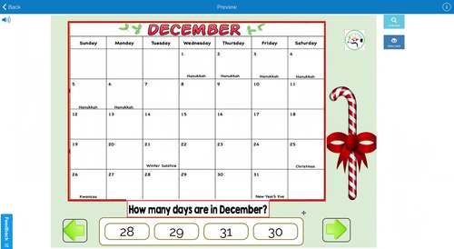 December Calendar Language Activities- Boom Cards! by SLP Runner