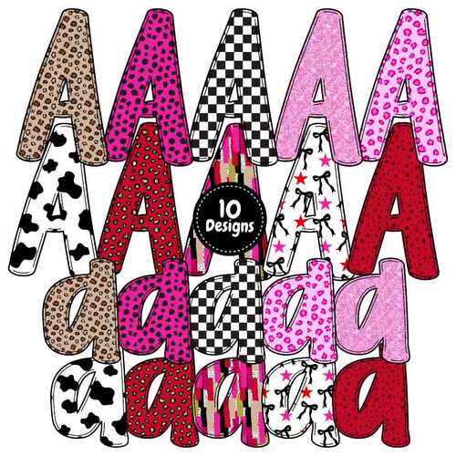 Printable Bulletin Board Letters : Red Checkered and Leopard Theme