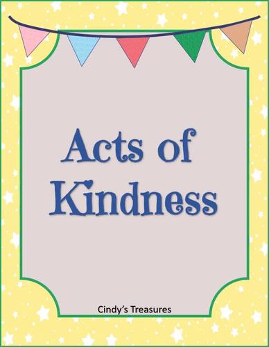 Acts Of Kindness: Learning And Doing by Cindy's Treasures | TpT