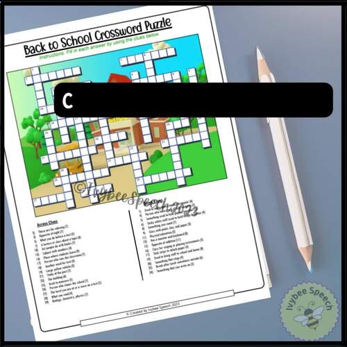 Back to School Activities Word Puzzles and Brain Teasers by Ivybee Speech