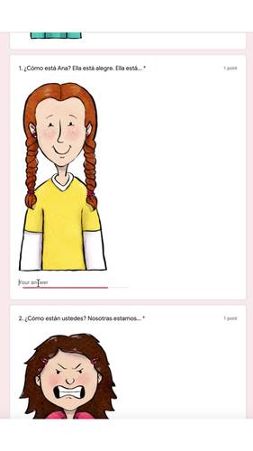 Spanish Estar Emotions Places Digital and Printable Tests | Activities