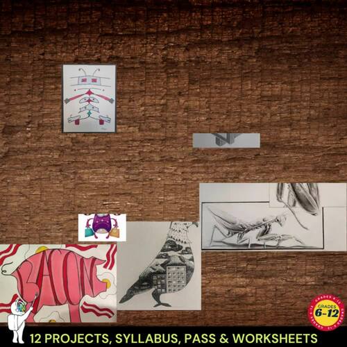 Intro to Drawing for High, Middle School Semester Art Curriculum, 13 ...