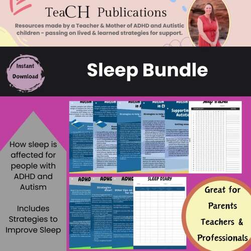 Sleep ADHD and Autism Hygiene Life Skills Coping Skills and Calming ...