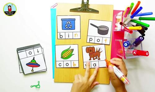 Kindergarten CVC Final Sounds Task Cards or Worksheet by The Joy in ...