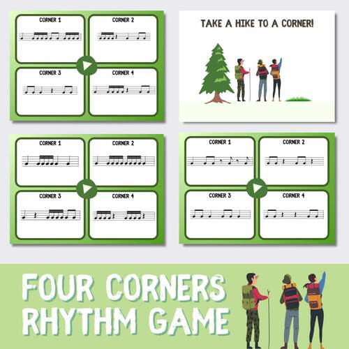 Music Rhythm Game : Four Corners Boom Cards | TPT