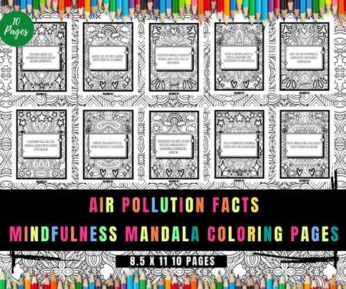 Air Pollution Facts Activities, Mindfulness And Relaxing Coloring Pages ...