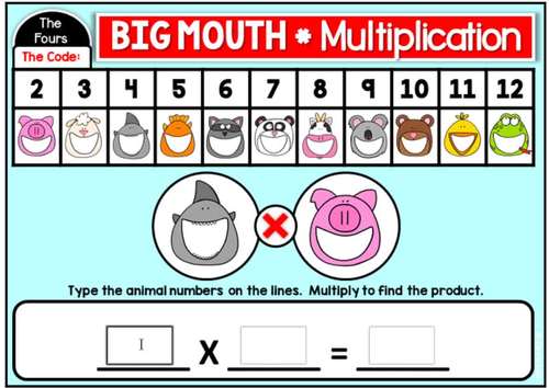 Boom Cards - Multiplication Practice X 4 | Distance Learning by Carrie Lutz