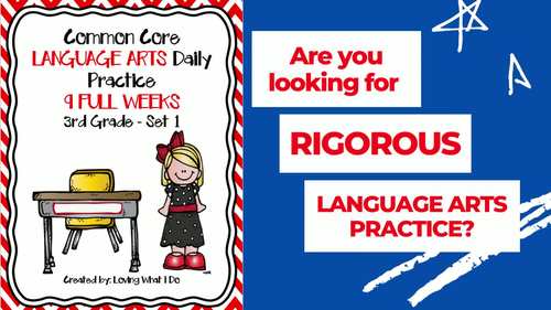 Common Core Daily Language Arts Morning Work / Spiral Review / Homework ...