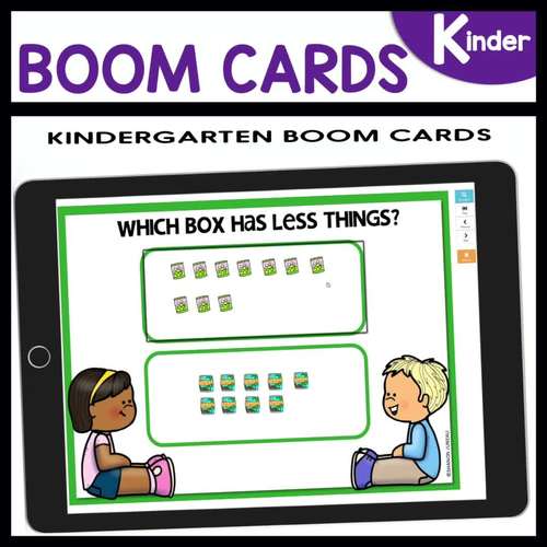 More or Less up to 20 Boom Cards | Digital Task Cards | TPT