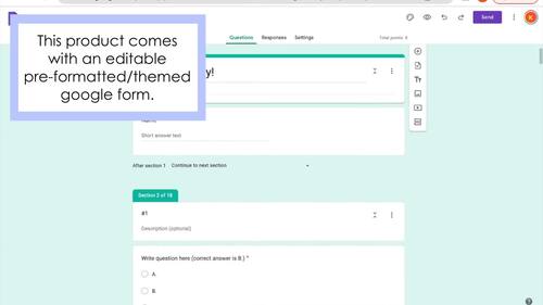 Turkey Craft - Thanksgiving Activity - Editable Google Form for Content