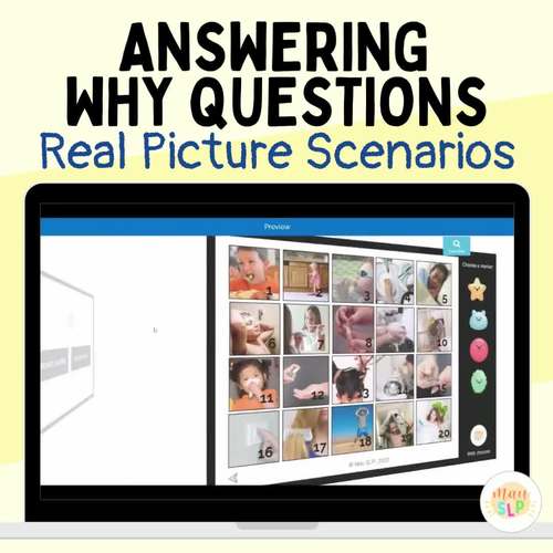 Answering Why Questions: Real Picture Scenarios Boom Cards™ by Mau SLP