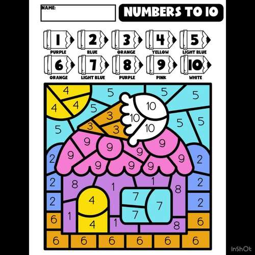 Number Recognition to 10 No Prep Coloring Activities by Serendipity ...