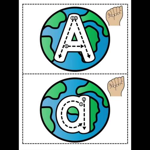 Solar System Alphabet Tracing Practice Cards by Miss Roz Preschool Days