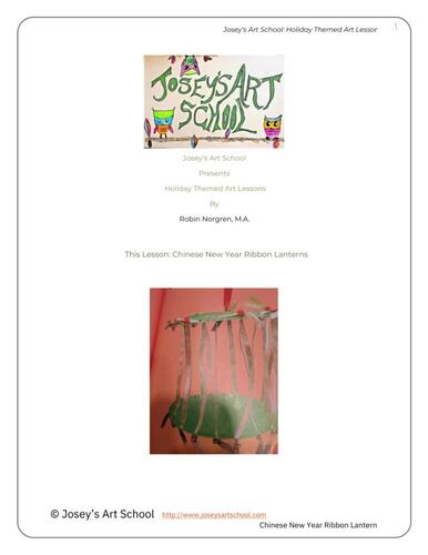 Chinese New Year Ribbon Lanterns History Lesson Art Project Discussion