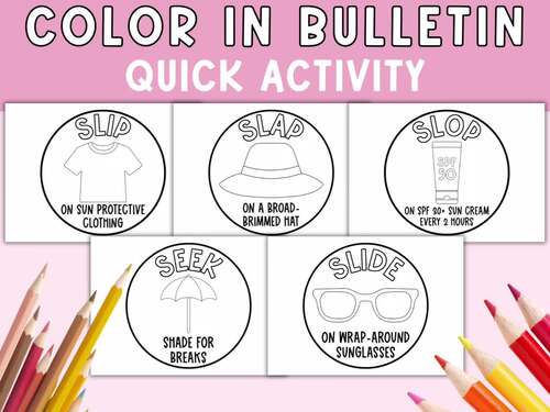 Sun safety bulletin board kit | Summer Bulletin Board | Sun Safe Activity