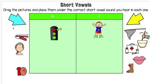 CVC Words | Read Sort | Spell | Google Classroom™ by Sunshine and Lollipops