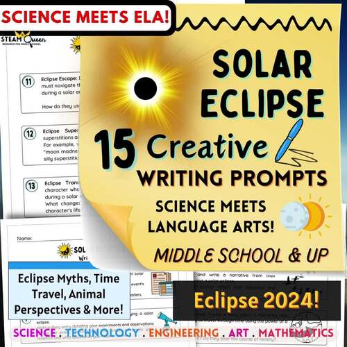 Solar Eclipse - 15 Creative Writing Prompts Science Meets ELA! Middle ...