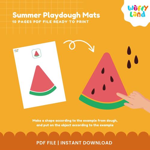 Summer Playdough Mats Printable Activity Pages | Seasonal Fine Motor ...