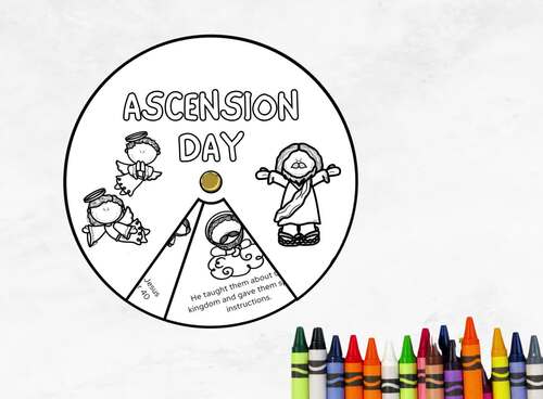 Ascension of Jesus Bible Story Spinning Wheel Craft - Sunday School ...