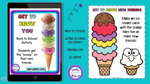 Get to Know You Activity Back to School by TeacherWriter | TPT