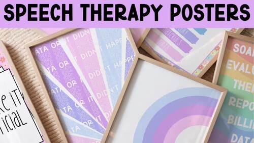 Speech Room Posters | Speech Therapy Bulletin Board Decor | TPT