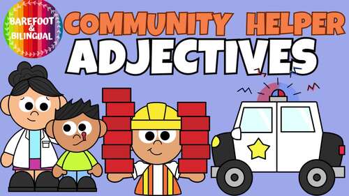 Adjectives Community Helpers Clipart | Grammar Clipart | Vocabulary Images