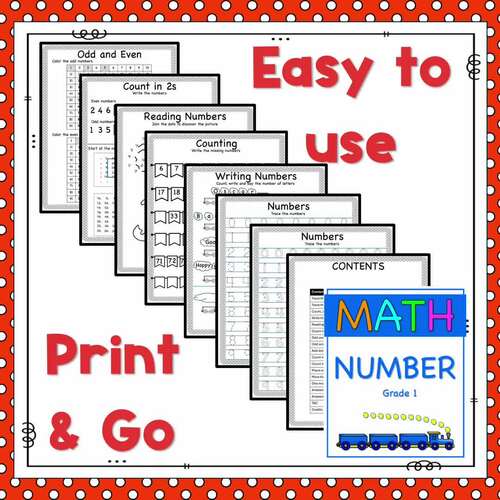 First Grade Number Sense - Fluency Assessment Counting Odd Even One ...