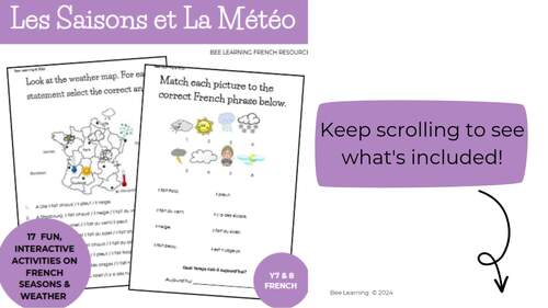 French Weather & Seasons | Météo, Les Saisons, Quel Temps Fait-il Tasks