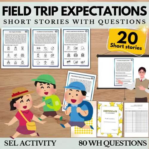 Field Trip Expectations Short Stories W/ Questions Worksheet Autism ...