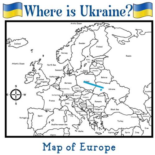 Printable Map of Europe Countries Black and White by Interactive Printables