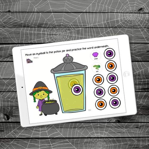 Speech Therapy Witch's Potion Jar Halloween Articulation Boom Cards