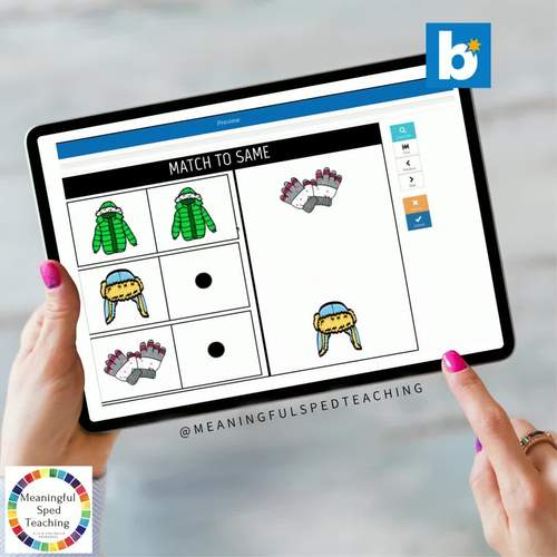 Winter Clothing Life Skills Match to Same Boom Cards™ | TPT