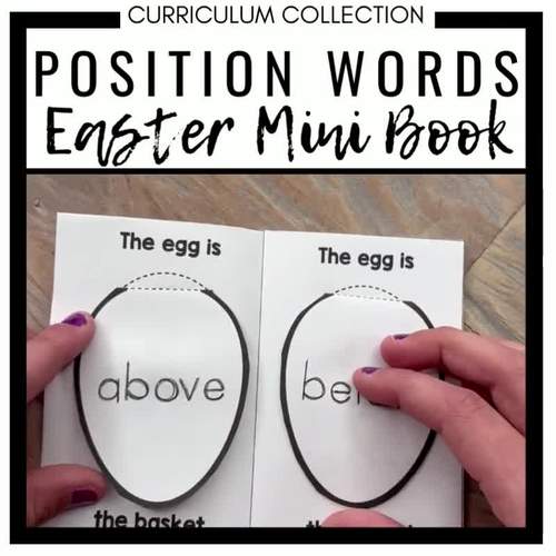 Positional Words Kindergarten Activity by Curriculum Collection | TPT