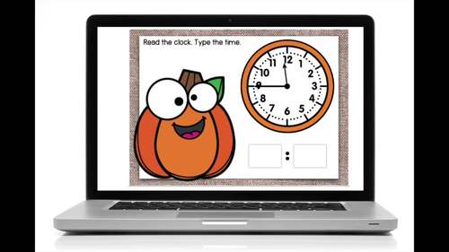Telling Time Math Boom Cards for Fall by Creations by Kim Parker