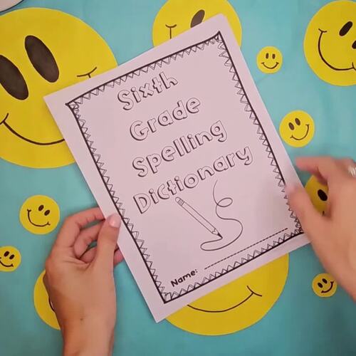 Sixth Grade Spelling Dictionary - Writing - Spelling - 6th Grade ...